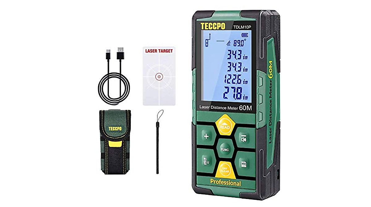 TECCPO 196ft Laser Measure - Rechargeable & Accurate Tool