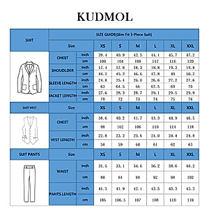 Men's 3 Piece Suit Slim Fit One Button Solid Tuxedo Jacket Suits for Men Slim Fit for Wedding Prom Blazer Vest Pants Black