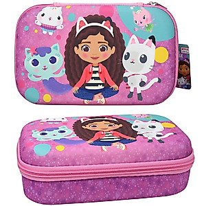 DreamWorks Gabby’s Dollhouse Stationary Pencil Case Set - Premium Material and Machine Washable - Adorable Hard-Shell Pencil Case - Lightweight and Durable- Pencil Case for Boys and Girls