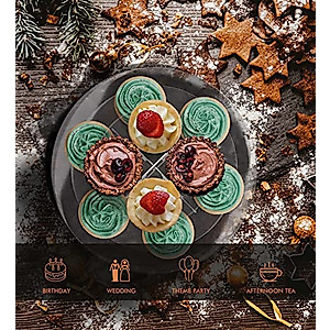 Acrylic Cupcake Stand Tower, 3 Tier Clear Transparent Cupcake Tier Stand Round, Tiered Cupcake Display Stand (Acrylic, Transparent)