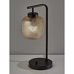 Adesso 3575-26 Vivian Desk Lamp, 19.5 in., 40W Type A Bulb (not Included), Dark Bronze, 1 Table Lighting