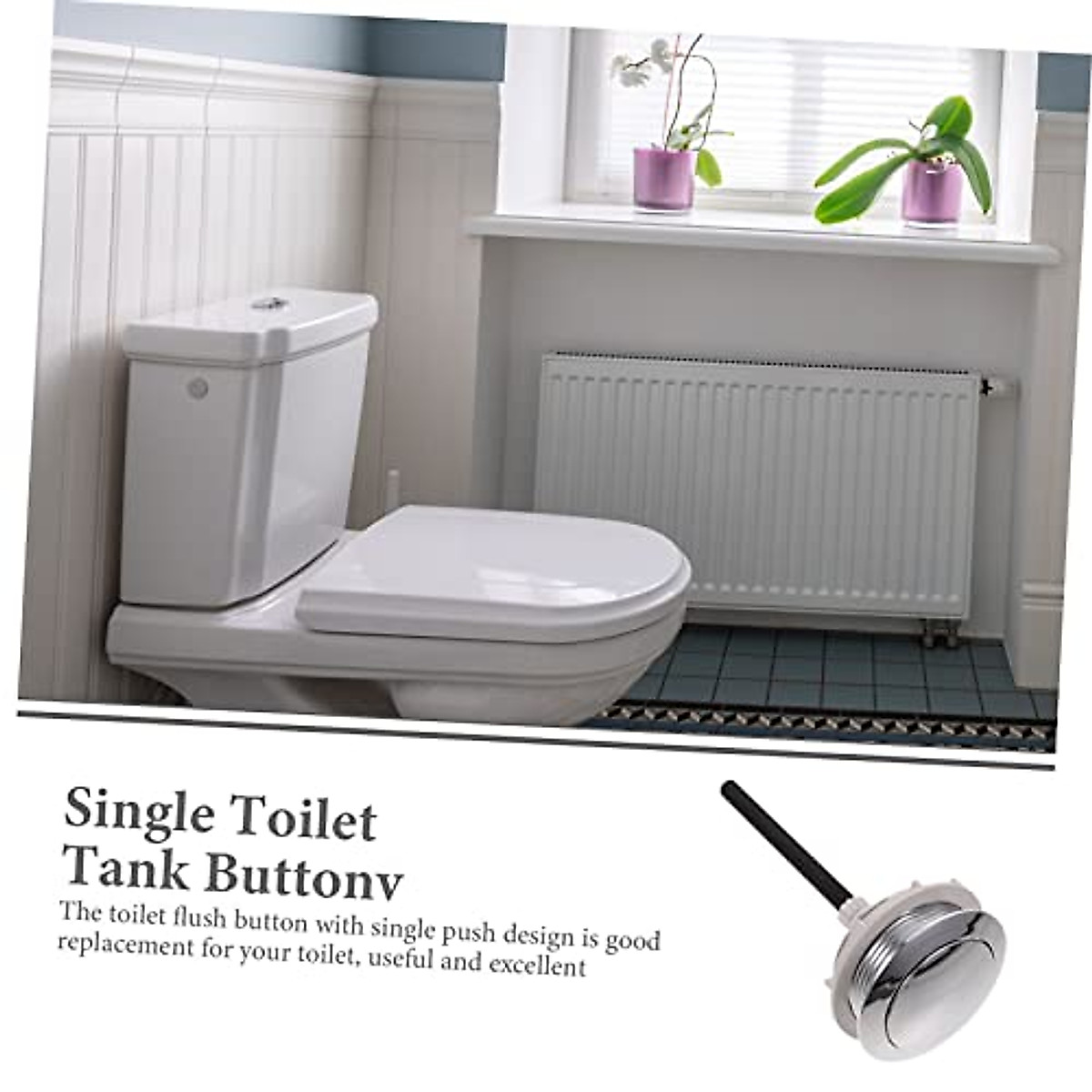 DOITOOL Toilet Button Old Fashioned Kit Water Tank Push Button Toilet Water Valve Button Single Toilet Water Tank Button Single Toilet Button Single Push Button Silver To Pump Water Abs