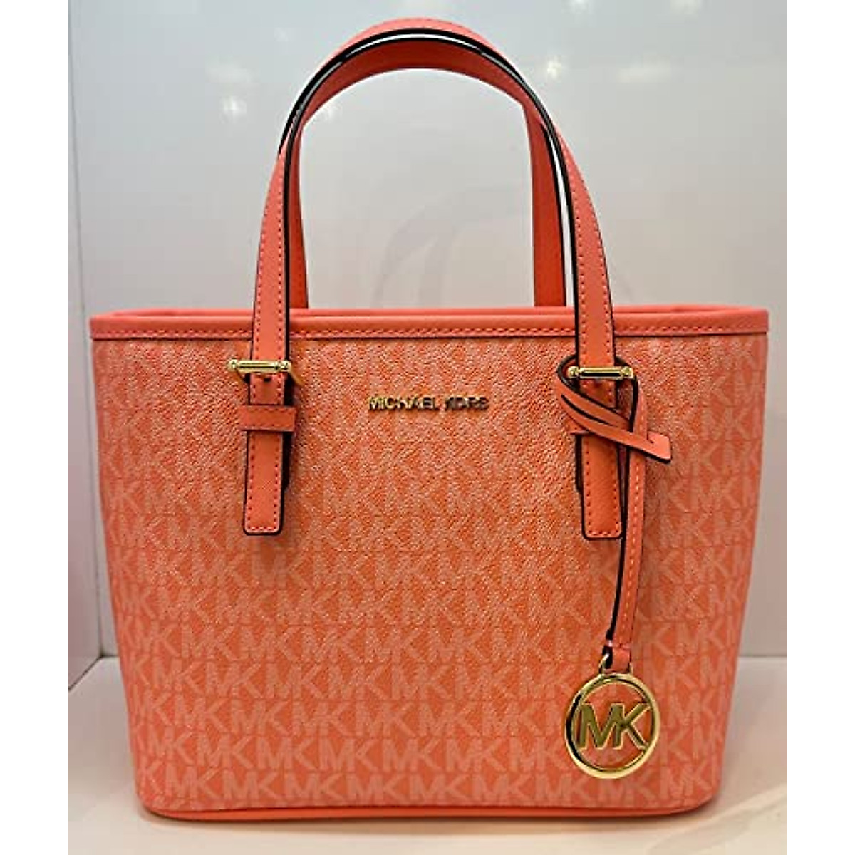 Michael Kors XS Carry All Jet Set Travel Womens Tote (grapefruit multi)