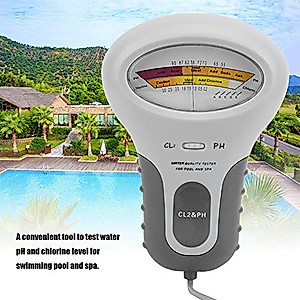 2 in 1 Ph Meter Salt Water Tester for Pools, Water Quality Chlorine Tester, Portable Digital Moisture Meter, Ph Tester Chlorine Tester for Pool Monitoring System