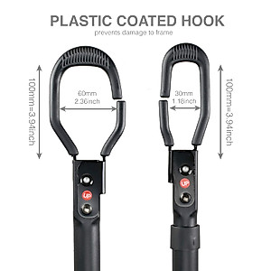 Venzo Bike Top Tube Cross-bar Frame Adjustable Adapter for Bike Car Rack or Home Storage Stand - Great for Y-Frame Kids Ladies Dual Suspension Cruiser MTB Road Bicycles - Capacity 18kg/39.7Lbs (1)