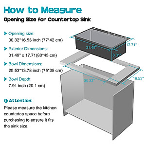 Kitchen Sink - Tiagowell 31.5'' Waterfall 304 Stainless Steel Nano Luxury Kitchen Sink with Topmount Workstation,Pull Out Faucet Combo,Cup Rinser & Sink Accessories for Kitchen,Bar,Resturant,Prep