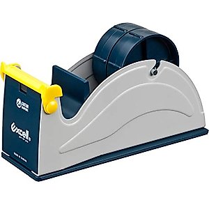 Excell ET-227 Blue/Grey Premium Twin-Roll Steel Desk Top Dispenser: 2 in. Wide (3 in. core)