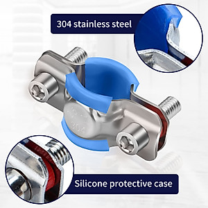 Juomid Fix Sinking Office Chair, Adjustable Height 304 Stainless Steel Chair Saver Stopper for Stop Chair Sinking Going Down Sag, with Hexagon Wrench, Cylinder 25-28mm, 0.98-1.1inch, 2pcs