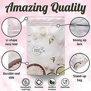 Resealable Standup Bags 3x4.7 +4x6 + 5x8 inches. 100 Pk – Airtight, Waterproof, Zip Lock Seal and/or Heat Seal - Opaque Foil Pouch - Food Grade Bags For Long Shelf-Life and Multipurpose Storage.