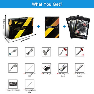 VONADO LED Light Kit Compatible with Lego Optimus Prime 10302, DIY Lighting Compatible with Lego Transformers Figure Set (NO Lego Model), Creative Decor Lego Lights (ONLY Lights)