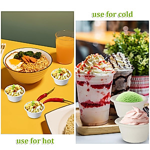 HNBun 500pcs 2oz Disposable Bagasse Fiber Souffle Cups, Natural Compostable Portion Cups Mini Food Sample Cups Tasting Cups for Condiment,Food Tasting,Medicine, White