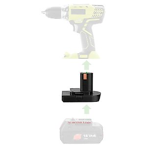 X-Adapter 1x Adapter for Ryobi 18v Tools Works On Bosch 18v Blue Professional Batteries (Not 18v PBA All Battery)- Adapter Only, Black (BS-RY18)