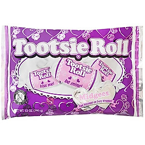 Valentine Purple Tootsie Roll Midgees, 12 Ounce Bag