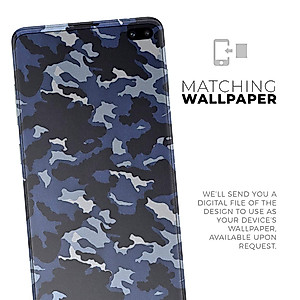 DesignSkinz Blue Vector Camo Protective Vinyl Decal Wrap Skin Cover Compatible with The Samsung Galaxy S20 (Screen Trim & Back Glass Skin)