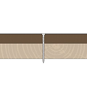 Generic Composite Decking Stainless Steel Wood Screw, 10x2-1/2In,Star Drive,Torx 20, Type 17 Slot Point,Wood Screw,1 Free Bit Included (#10X2-1/2, 350), SS316NC212350