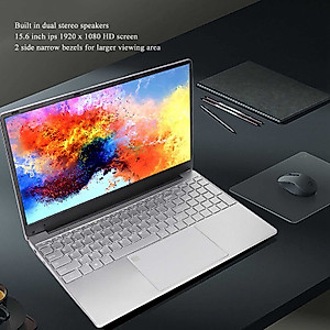 GOWENIC 15.6in Laptop, Notebook Computer with 14inch IPS 1920 x 1080 HD Screen, Touchpad, 8GB RAM, 128GB SSD, Intel J4125 Processor, WiFi, BT, 0.3MP Camera, for Win 11