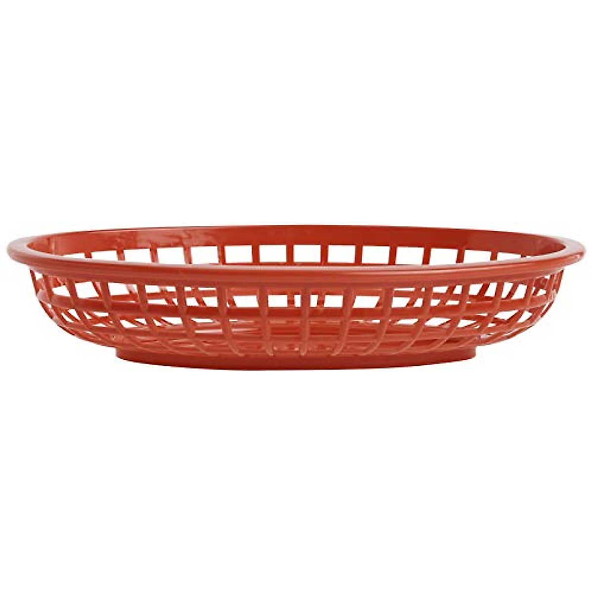 Tablecraft H1074RWB 6 Piece Classic Oval Plastic Baskets, Red/White and Blue