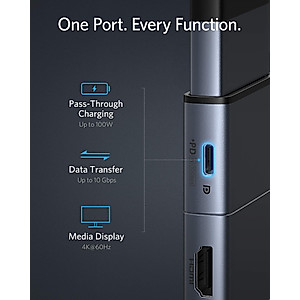 Anker USB C Hub for MacBook, PowerExpand 9-in-2 USB C Hub with 85W Power Delivery, 4K@30Hz HDMI, USB C Multi-Function Port, 2 USB-A 3.0 Ports, 1 Gbps Ethernet, 3.5 mm Audio, SD and microSD Card Reader