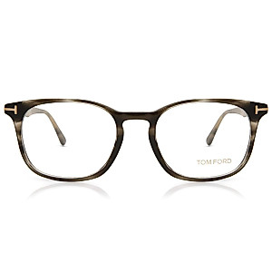 Tom Ford Rectangular Eyeglasses TF5505 005 Striated Gray 52mm FT5505