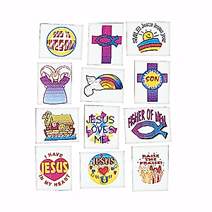 Religious Tattoos (72 Pack) - Novelty Jewelry & Tattoos & Body Art