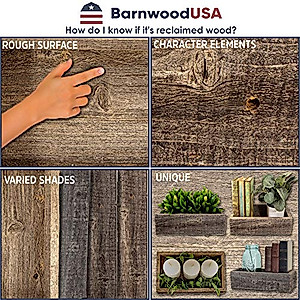 BARNWOODUSA Small Rustic Wooden Box | Best for Wood Flower Planter, Toilet Top Storage Boxes, and Table Decor Centerpieces