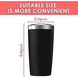 Deitybless 6 Pack 20oz Tumbler Vacuum Insulated Travel Mug with Lids, Stainless Steel Double Wall Bulk Cup for Home, Office, Outdoor Suitable for Vehicle Cup Holders(Assorted Colors)