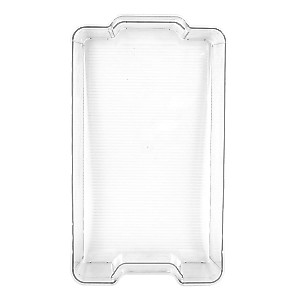 Glad Plastic Refrigerator Storage Bin with Handles | Clear Stackable Container for Fridge & Freezer Food, Produce, Pop | Heavy Duty Kitchen Organizer Box, 14.5” x 8.34” x 4