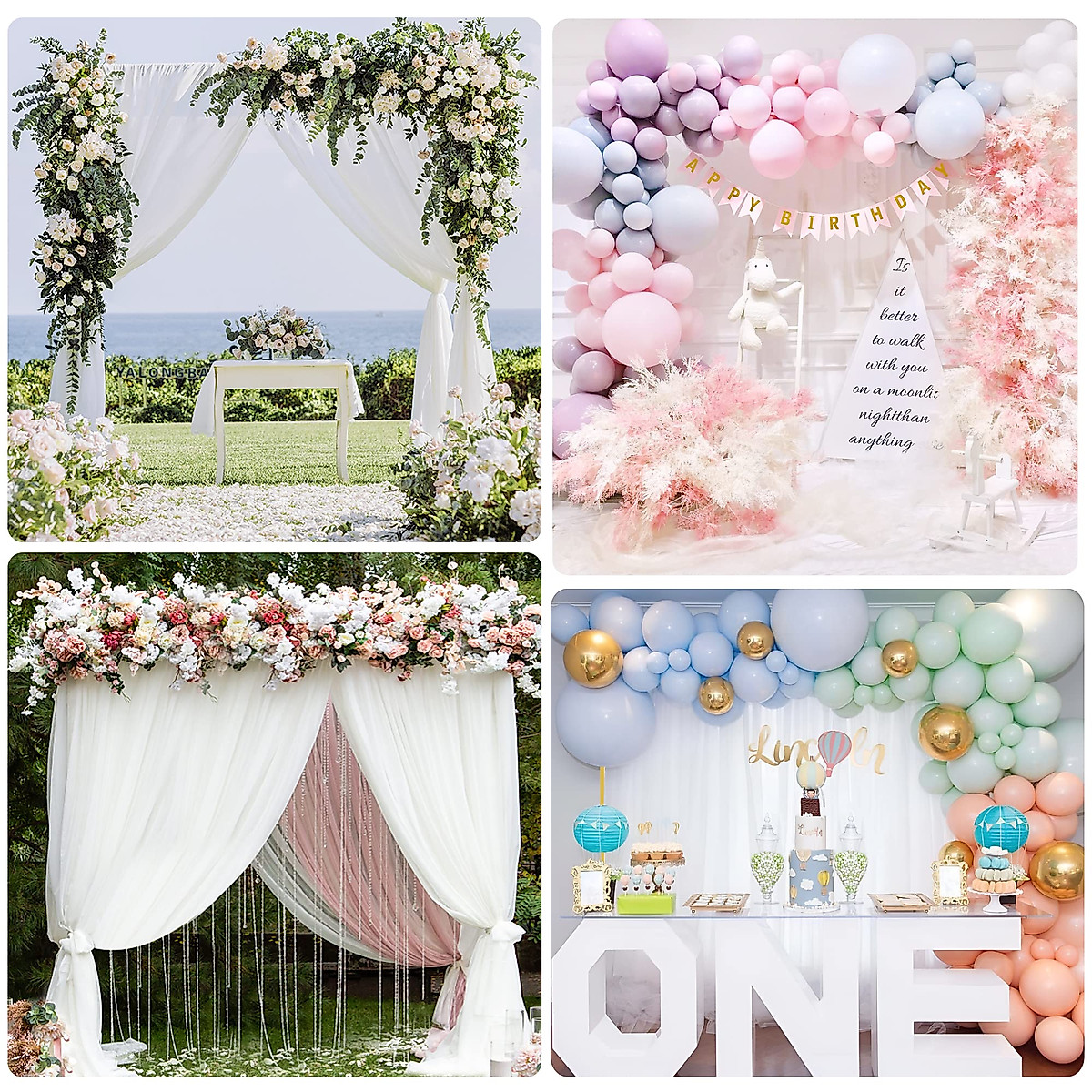 Backdrop Stand Heavy Duty 8x8 FT Pipe and Drape Backdrop Kit Gold Adjustable Square Metal Arch Stand Frame for Parties Wedding Photo Booth Background Decoration