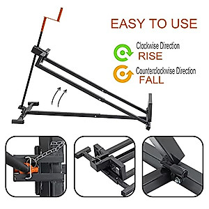 Lawn Mower Lift Jack -Lifting Platform 882 Lbs Capacity for Garden Tractors and Lawn Mowers with Manual Handle & Power Tool Extension Handle