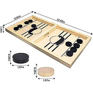 Fast Sling Puck Game Paced,Tinfence Table Desktop Battle,Winner Board Games Toys for Adults Parent-Child Interactive Chess Game (22.7 x 12.5 in)