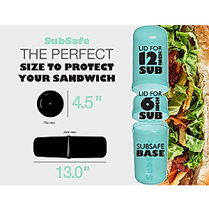 SubSafe Sub Sandwich Container – This Reusable Sandwich Container Keeps Your Sub Safe, Not Soggy – Ideal Boating Accessories and Cooler Accessories – As Seen On Shark Tank, Makes a Great Gift