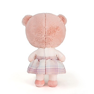 Adorlynetty My First Baby Doll,9” Cute Rag Doll Soft Baby Dolls for Girls Infants Toddlers Boys Pink