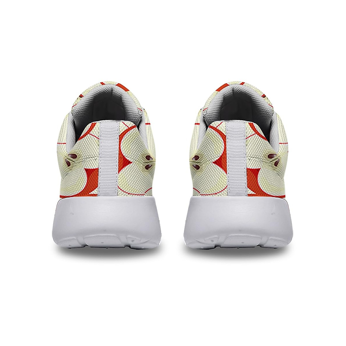 Apple Shoes Fruit Print Women Men Personalited Running Shoes Athletic Tennis Sneakers Gifts for Girl Boy White Size 6