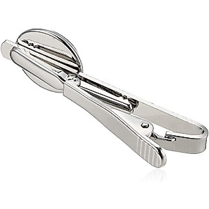 American Flag Tie Bar Clip and Cufflinks Set - Silver Colored Metal Plated - Luxury Clothing Accessories (Thin Red Line)