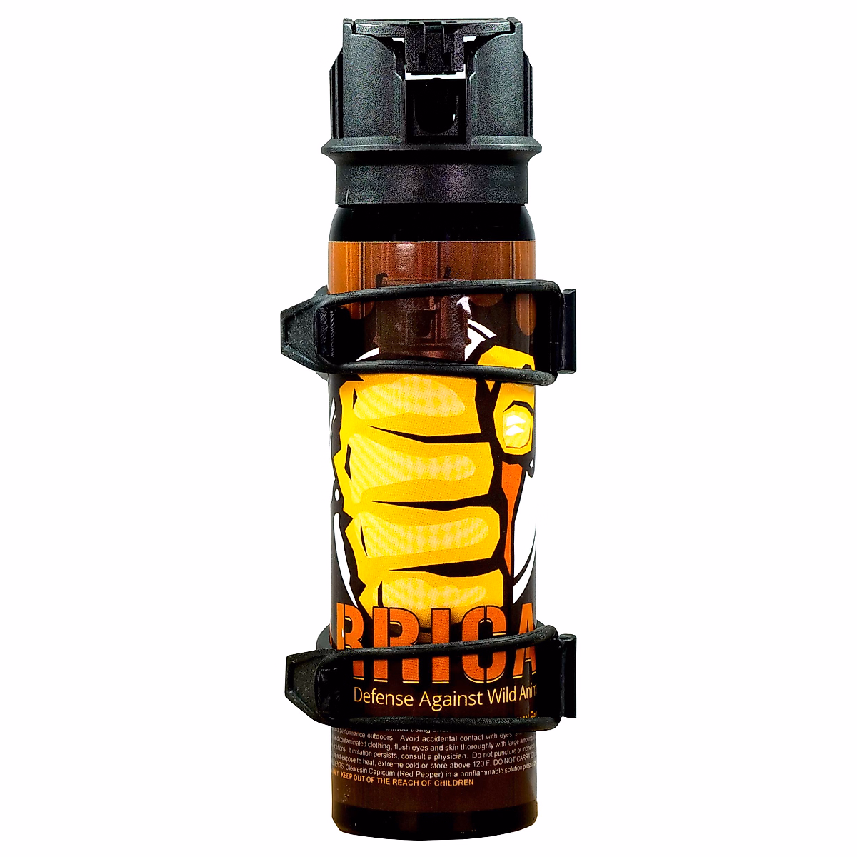 Barricade Pepper Spray for Cyclists - Bicycle Mount - Attaches to Water Bottle Cage & Multiple Other Bike Mounted Locations - 4 Ounce Can of Police Grade Pepper Spray