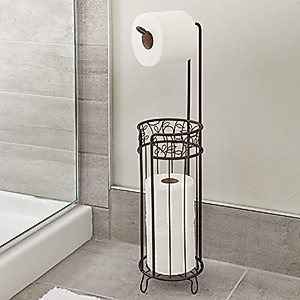 iDesign Metal Holder – Holds 4 Rolls of Toilet Paper The Twigz Collection, Set of 1, Bronze