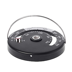 GUSENG Magnetic Stove Flue Pipe Fan Fireplace Thermometer Multi Fuel Efficiently Woodstove Woodburner Stove Pipe