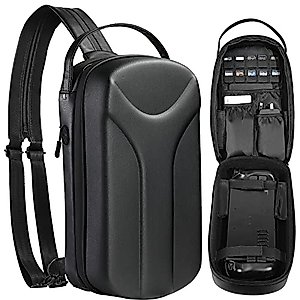 TiMOVO Carrying Case for Steam Deck Console & Accessories, Crossbody Protective Storage Bag Shockproof Anti-Collision Shoulder Chest Portable Backpack fit Steam Deck for Going Out, Black