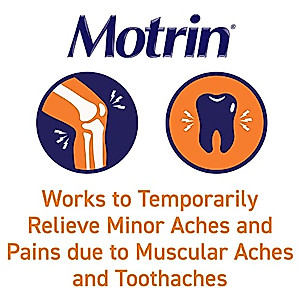 Motrin IB-Ibuprofen Pain Reliever Tablets 200 mg - 100 Coated Caplets (Pack of 3)