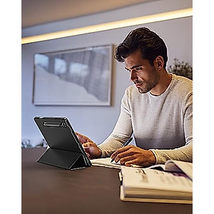 TiMOVO Case for Samsung Galaxy Tab S10+ Plus 2024/S9 Plus 2023, Soft TPU Back Protective Cover with S Pen Holder for Galaxy Tab S10+/S9+ 12.4 inch Tablet, Support Auto Wake/Sleep, Black