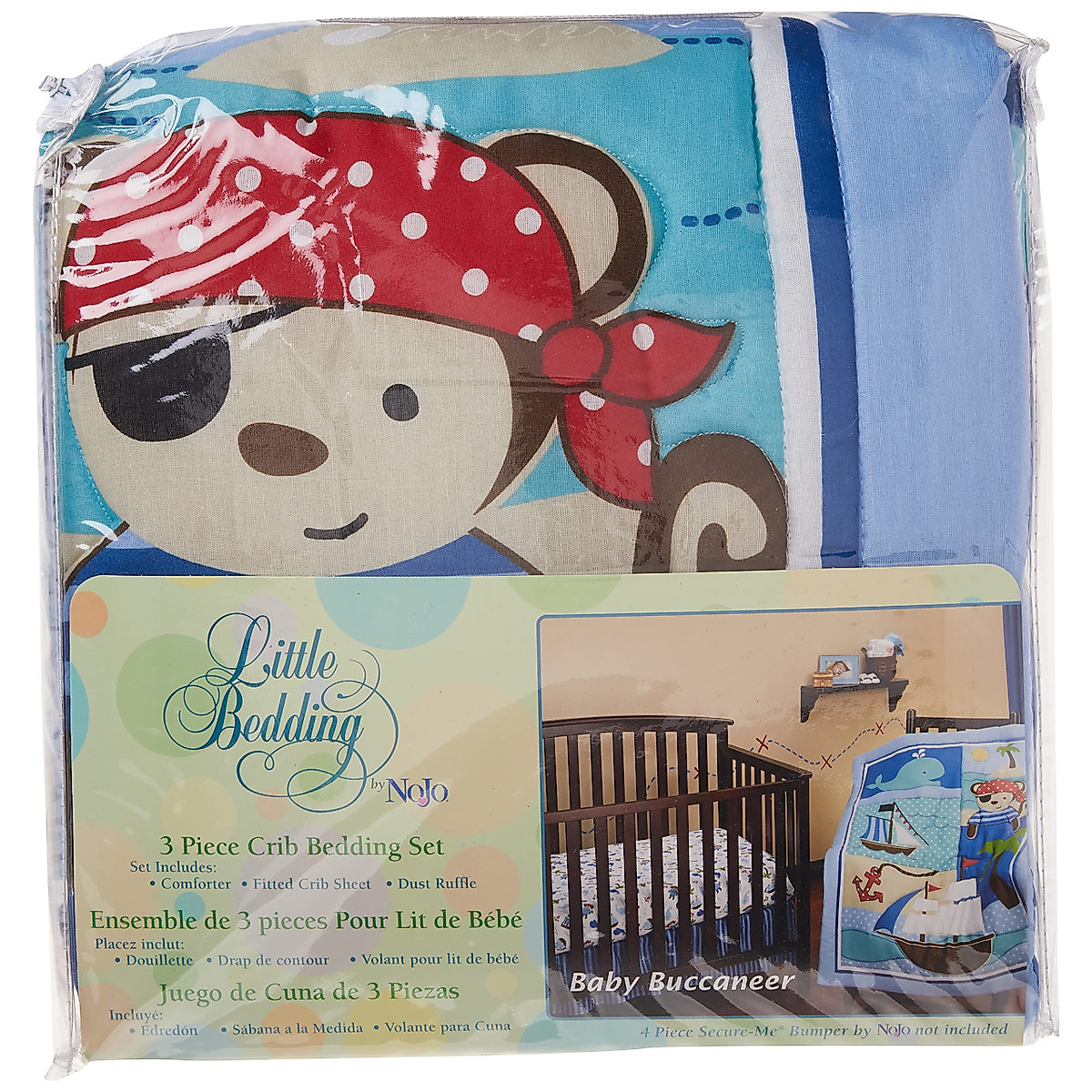 Little Bedding 3 Piece Comforter Set, Baby Buccaneer