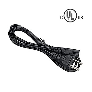 2 Prong AC Power Cord Compatible with Canon PIXMA MG/IP/MP/MX Series Printers and Many Other Model Printers HP, Epson, Dell, Brother