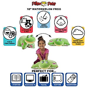 Pillow Pets - Sweet Scented Watermelon Frog Puff - Stuffed Animal - Plush