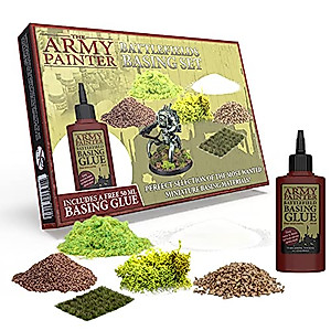The Army Painter Battlefields Basing Set - Terrain Model Kit for Miniature Terrain Bases - Diorama Supplies with Landscape Rocks, Scenic Sand, Model Grass, Tufts & Free Basing Glue