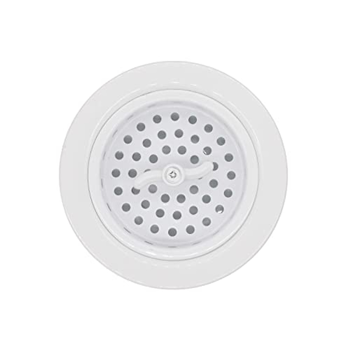 Westbrass CO2195-50 Combo Pack 3-1/2" Wing Nut Twist Style Large Kitchen Sink Basket Strainer and Extra-Deep Collar Kitchen Sink Waste Disposal Flange with Stopper, Powder Coat White