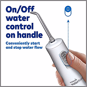 Waterpik Cordless Water Flosser, Battery Operated & Portable for Travel & Home, ADA Accepted Cordless Express, White WF-02