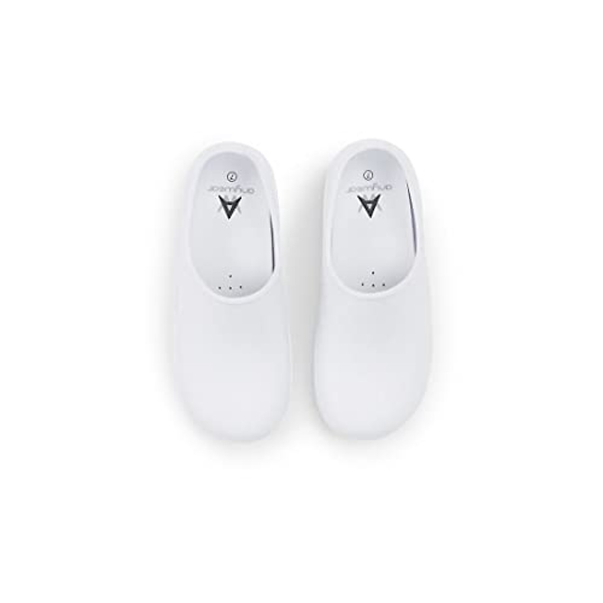 Anywear Streak Step-in Nurse Shoes for Women and Men, Oil- and Slip-Resistant EVA Kitchen Shoes, Work Shoes, 8, White