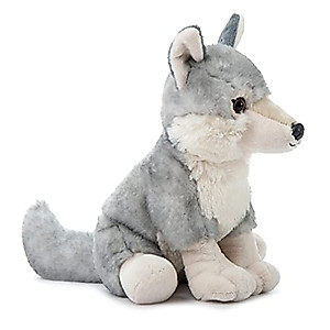 The Petting Zoo Wolf Stuffed Animal, Gifts for Kids, Wild Onez Zoo Animals, Grey Wolf Plush Toy 12 inches