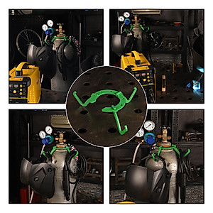 hynade Gas Tank Hanger, Three Hooks Steel Welding Hanger, Welding Accessory, Hang your Welding Helmet, TIG Torch, MIG Torch, Gloves