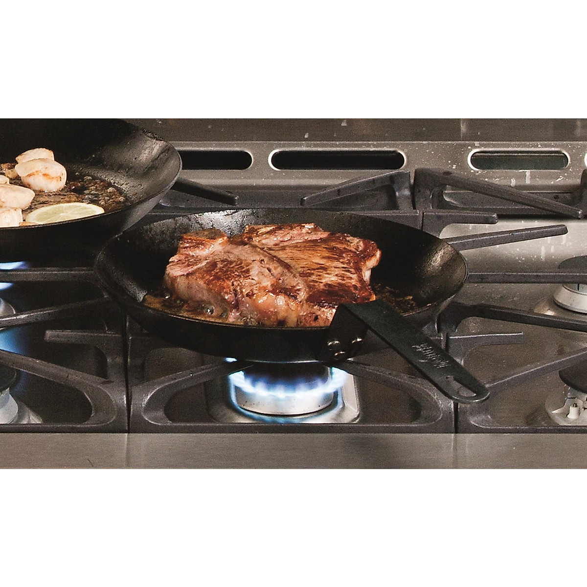 Lodge CRS10 Carbon Steel Skillet, Pre-Seasoned, 10-inch & ASCRHH61 Silicone Hot Handle Holders for Carbon Steel Pans, Orange